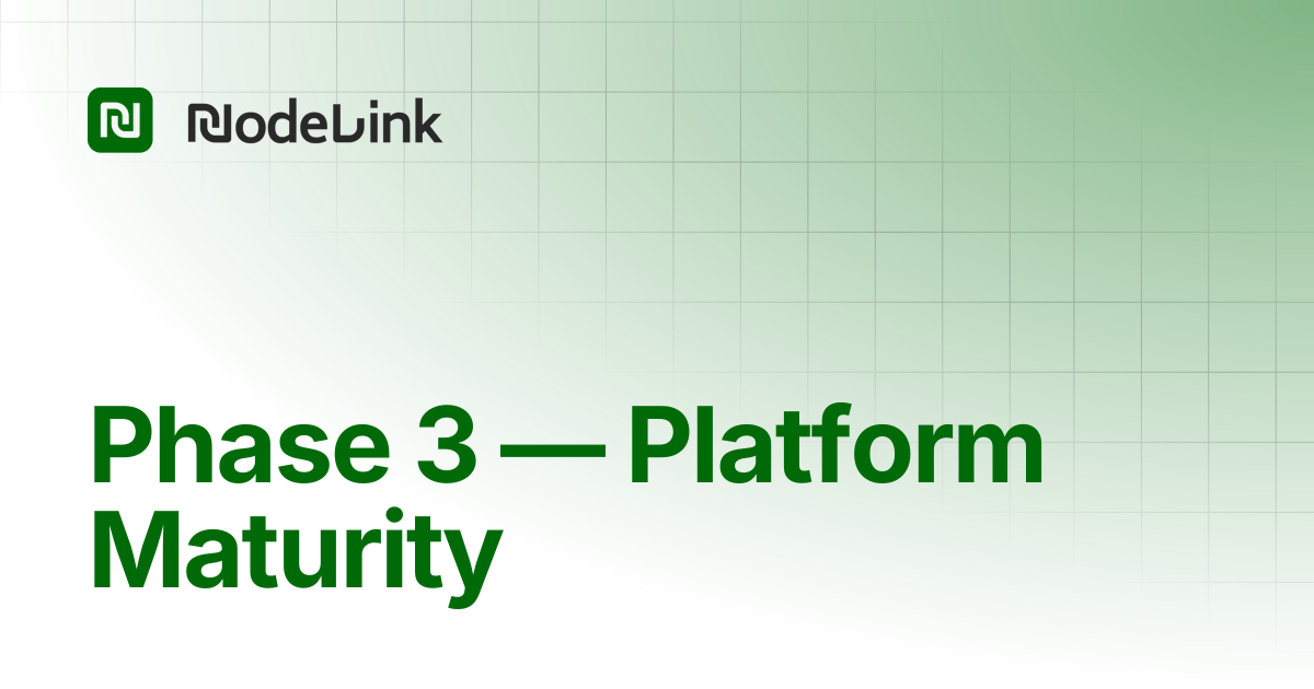 Phase 3 — Platform Maturity | NODELINK Docs